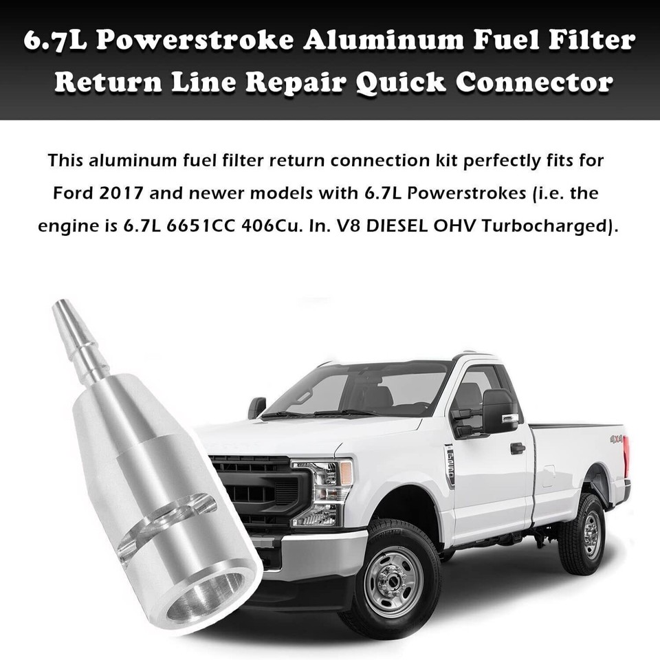 Fuel Filter Return Line Connector for Ford 6.7L Powerstroke Diesel 17 ...