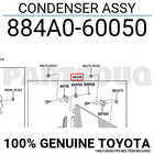 884A060050 Genuine Toyota CONDENSER ASSY 884A0-60050 | eBay