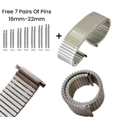 Expanding Watch Strap Stainless Steel 304L Adjustable XL Bracelet 16 ...