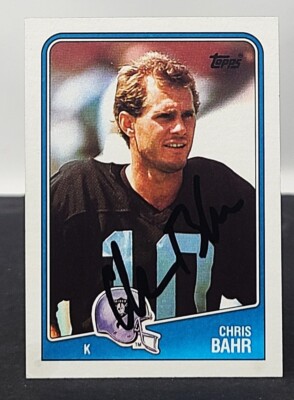CHRIS BAHR Signed Autographed 1988 Topps Football Card #331 Los Angeles ...