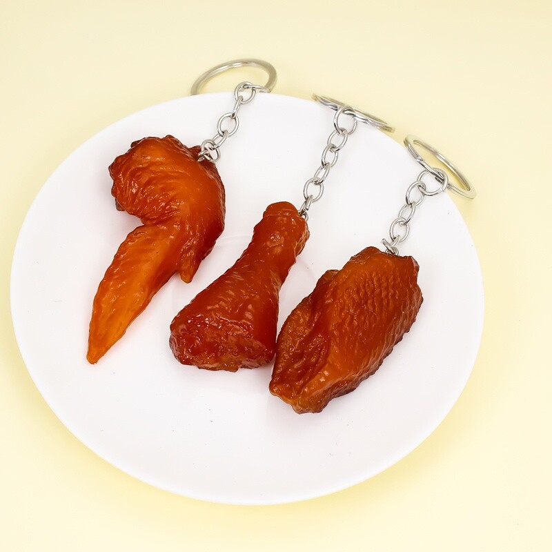 CHICKEN DRUMSTICK 2 KEYCHAIN Car Keys Aussie Bogan Party Sesh KFC Mini ...