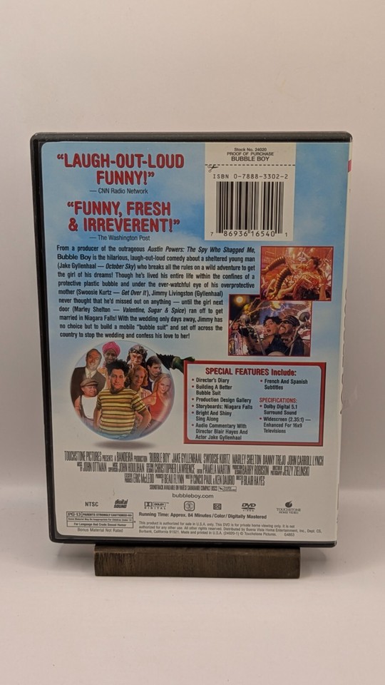 Bubble Boy (2001 Touchstone Pictures DVD PG13, Blair Hayes) Jake ...