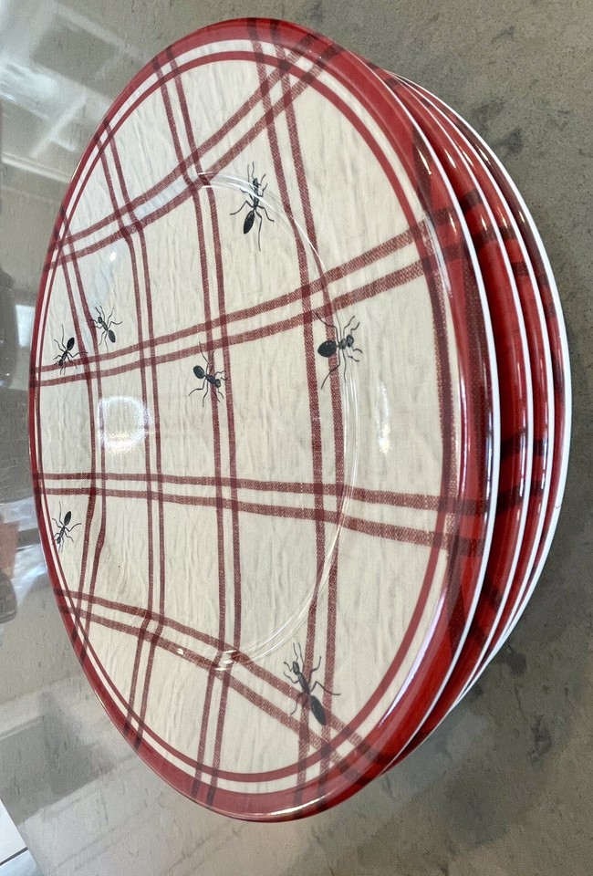 Williams Sonoma Melamine Picnic Ant Plates 11" set of 4 EUC + 20 New ...