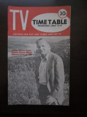 TV Guide Time Table Regional July 11-17 1981 Philip Abbott Hidden ...