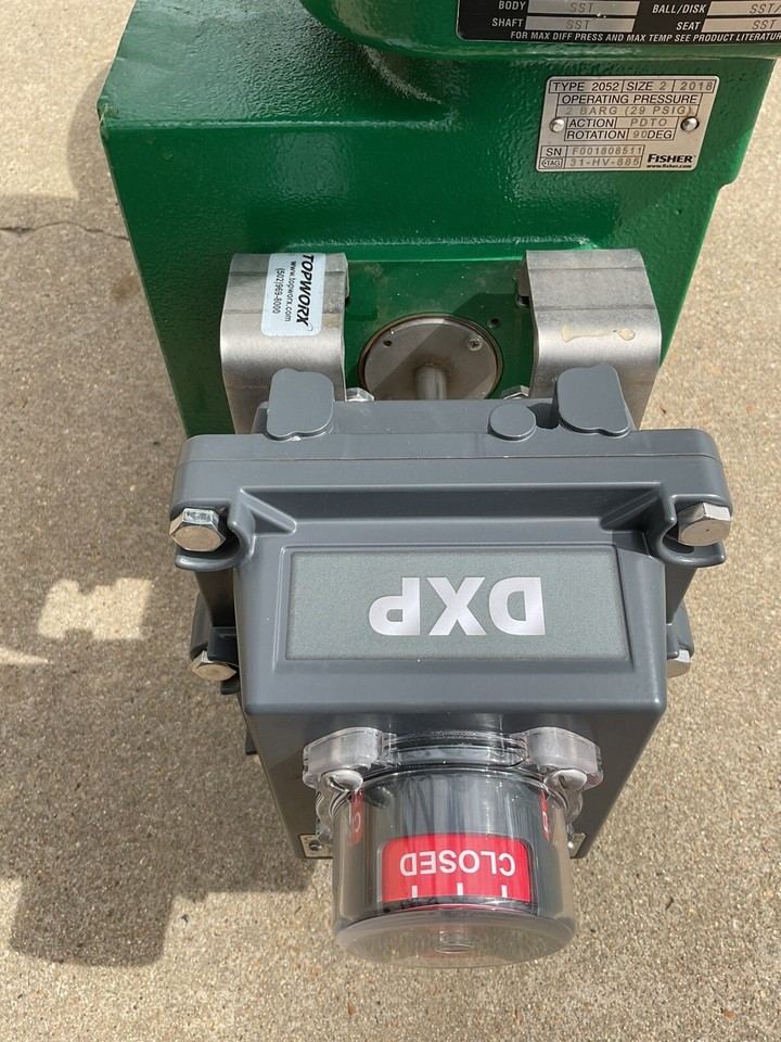 Fisher V300 4" Vee-Ball Control Valve 316SS With 2052 Size 2 Pneumatic ...