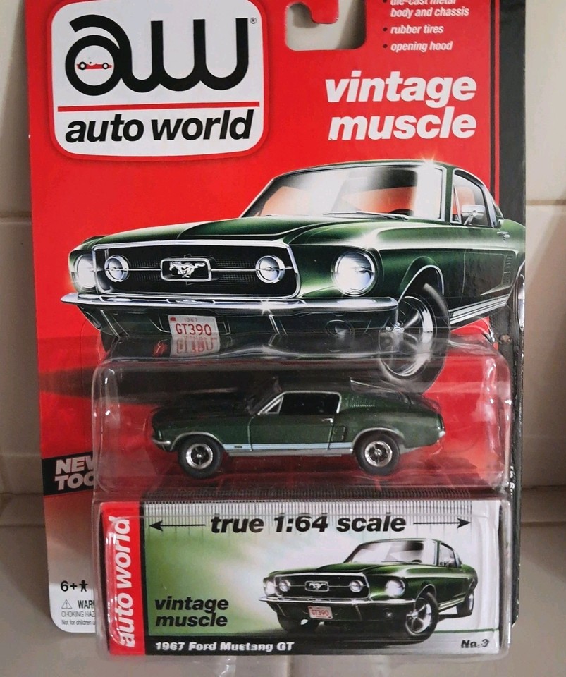 (2) 2013 Auto World Vintage Muscle '67 Ford Mustang GT Diecast 1:64 ...