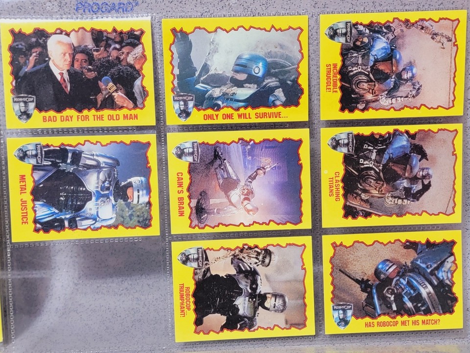 Topps 1990 Robocop 2 88 Trading card base set + 11 sticker complete Set ...