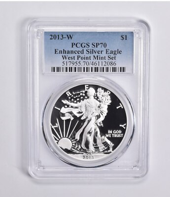 SP70 2013-W Enhanced Silver Eagle West Point Mint Set PCGS Blue Lbl | eBay