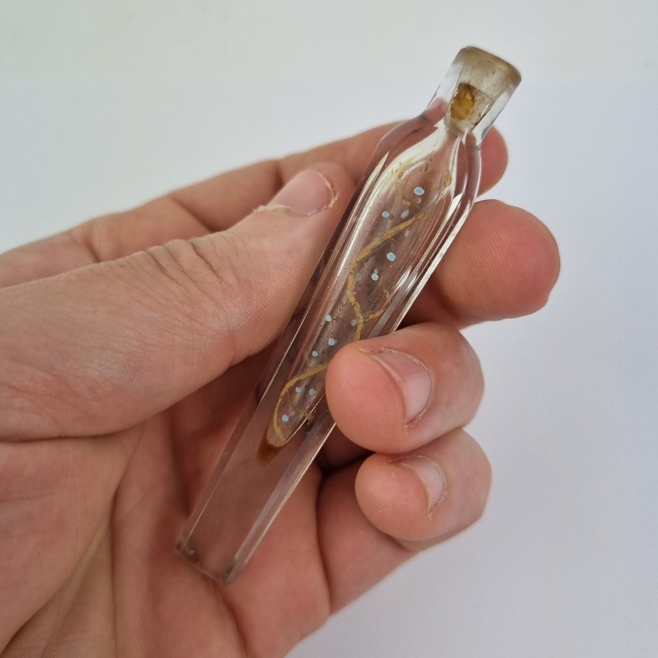 Antique Glass Tear Catcher / Teardrop /Lachrymatory Scent Bottle 8.4cm ...