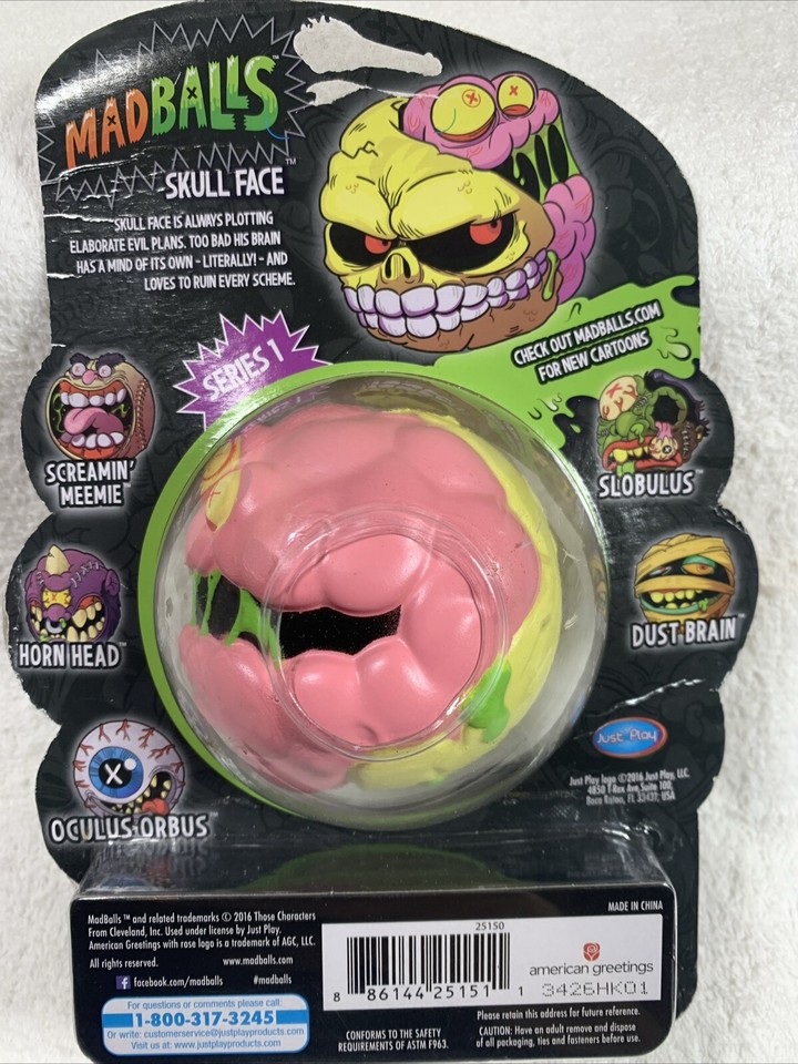 Madballs Skull Face Series 1 NEW Mad Balls 2016 American Greetings ...
