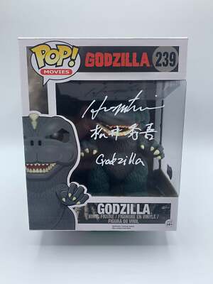 Hideki Matsui Autographed 6" Godzilla Funko Pop w/ Multi Inscriptions ...