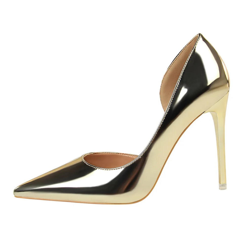 New Women 10.5cm High Heels Pointed Toe Thin Heel Pumps Stilettos Party ...