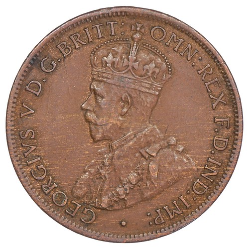 Australien - 1/2 Penny 1919 George V Bronze Halber - KM.22 - Schön.13 ...