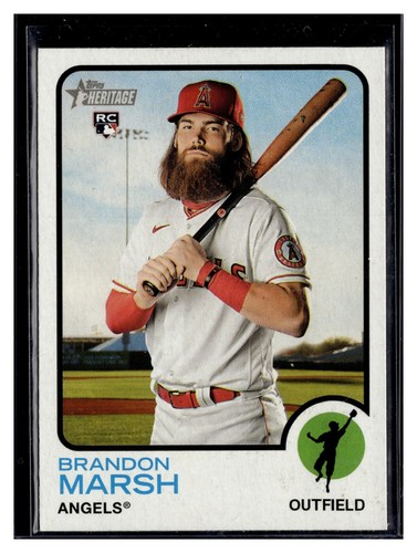 2022 Topps Heritage BRANDON MARSH #176 RC LOS ANGELES ANGELS Rookie MLB Baseball | eBay
