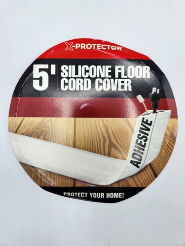 Floor Cord Cover X-Protector 5’ Silicone Floor Cord Cover Self-Adhesive ...