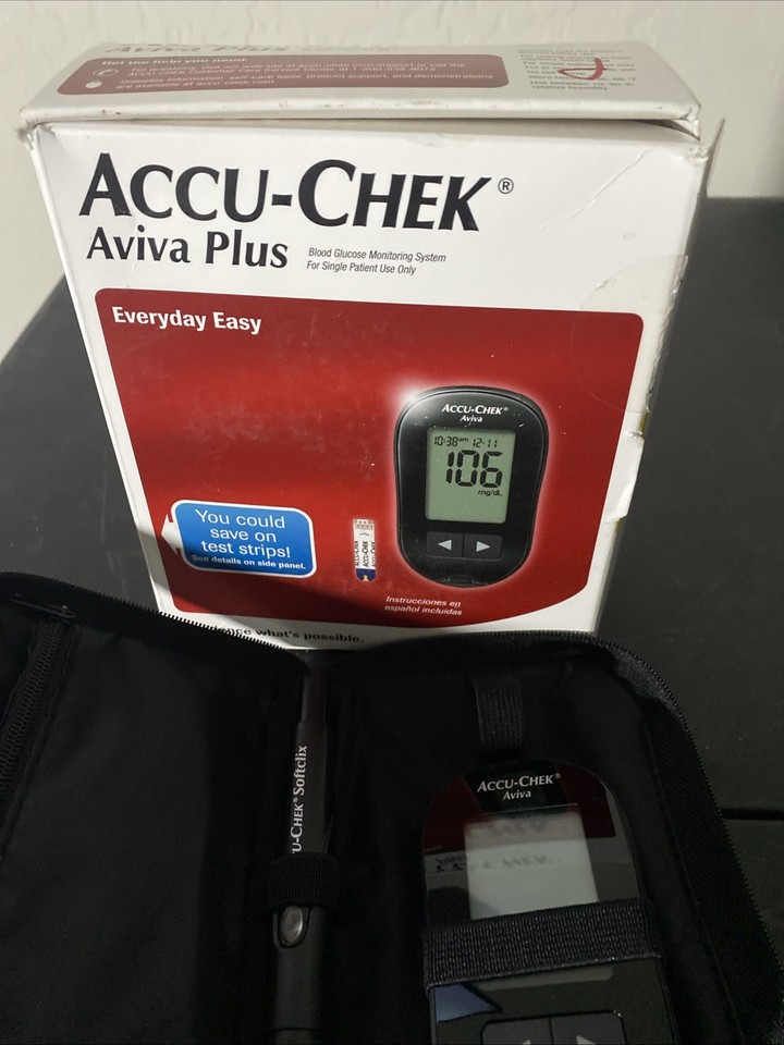 Accu-Chek Aviva Plus 2nd Generation BG Test Meter Kit "NEW" OB ...
