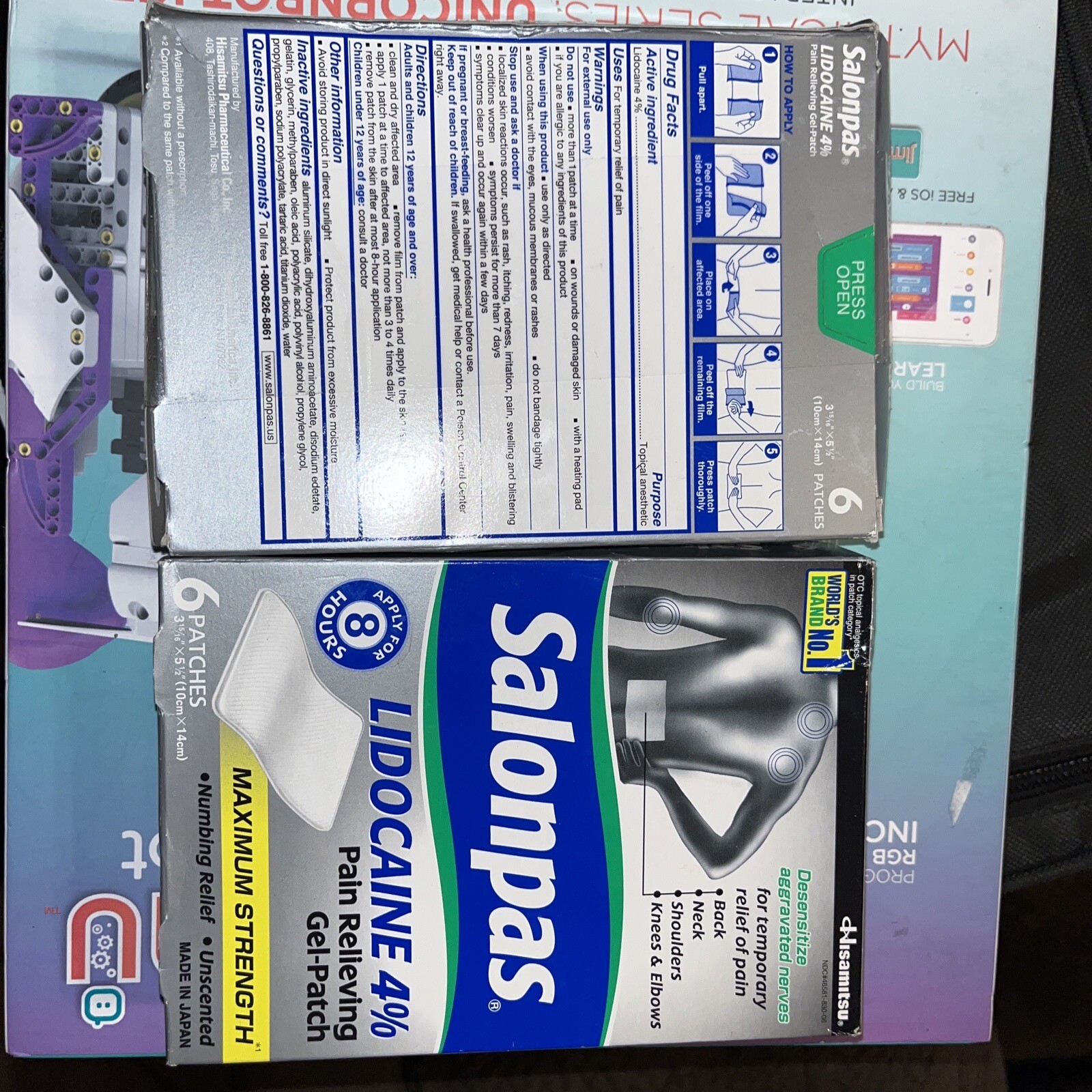 Salonpas 4% Pain Relieving Maximum Strength Gel Patch 6ct -2 Pack ...