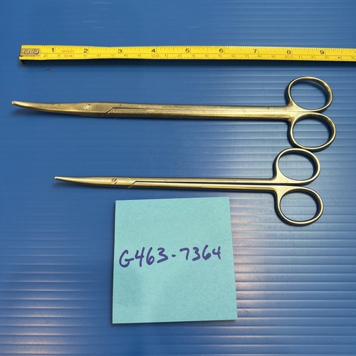 Aesculap BC606R & KNY Scheerer Metzenbaum Curved Disecting Scissors lot ...