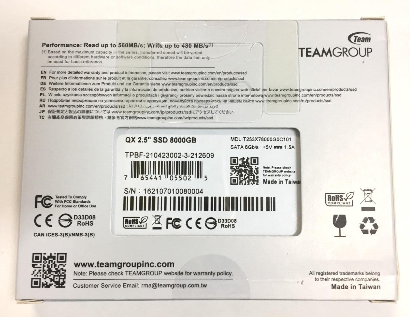 NEW Team Group QX 2.5" 2TB/8TB SATA III 3D QLC Internal Solid State ...