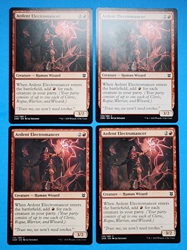 4x Ardent Electromancer Zendikar Rising Mtg Magic Card Creature Human ...