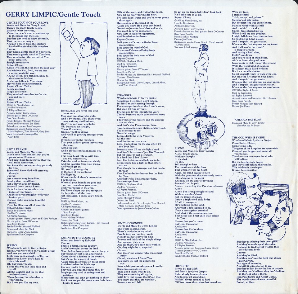 Gerry Limpic—Gentle Touch 1979 Jesus Music CCM Vinyl LP Tom Howard Mark ...