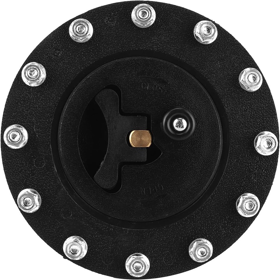 Black Universal Fuel Cell Gas Tank Filler Cap＋Filler Plate＋Fittings For ...