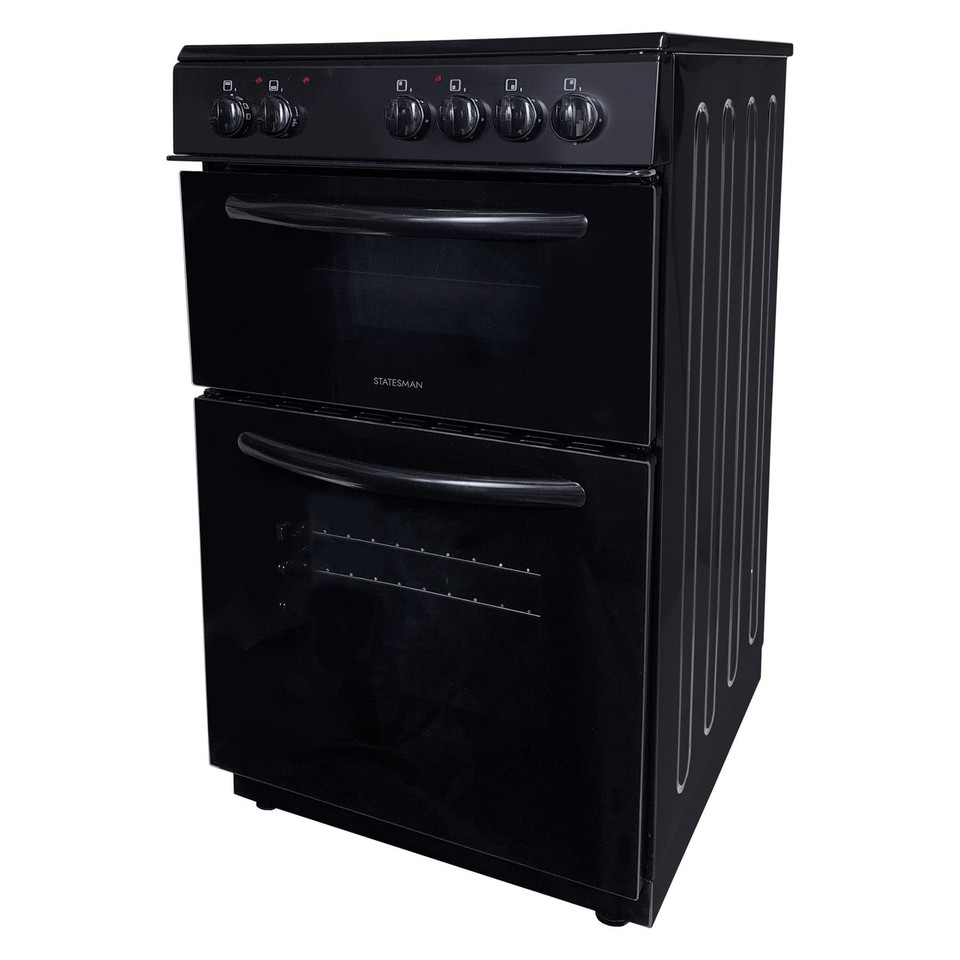 Fan Assisted Double Oven Electric Cooker, Black, Statesman EDC50B | eBay UK