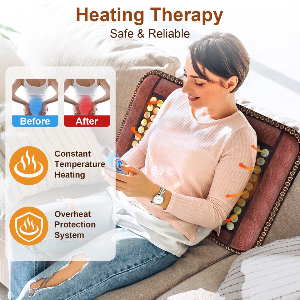 Natural Yellow Jade Stone Infrared Therapy Mat Heating Pad Mattress ...