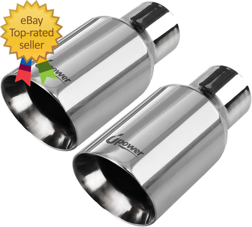 Pack of 2 Exhaust Tip 2.5 Inch Inlet 4 Inch Outlet 9" Long 304 ...