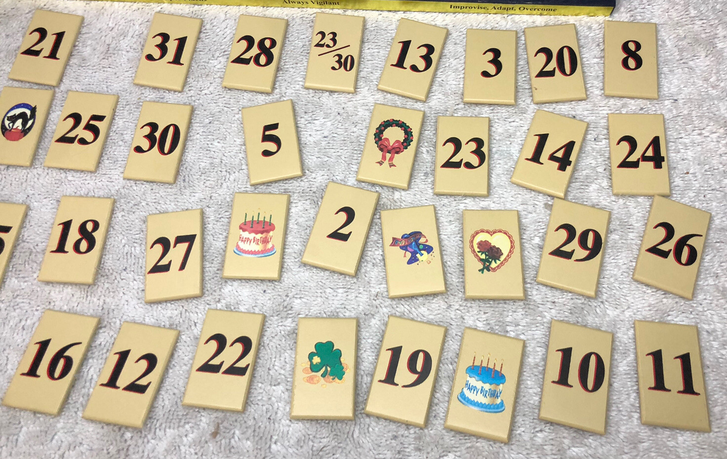 USMC PERPETUAL CALENDAR Wooden Display Board W/ Tiles The Bradford ...