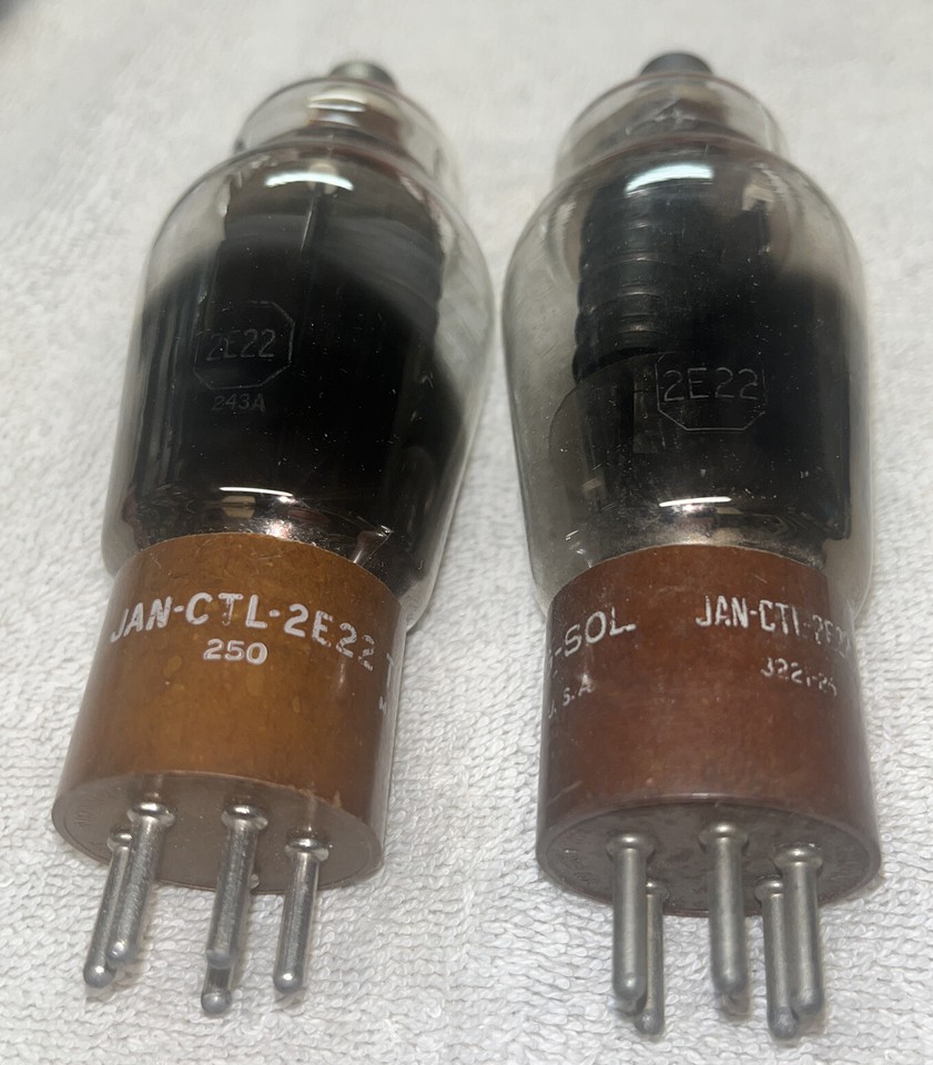 Lot Of 2 Tung-Sol 2E22 Vacuum Tube - 30 Watt Pentode Tubes Untested | eBay
