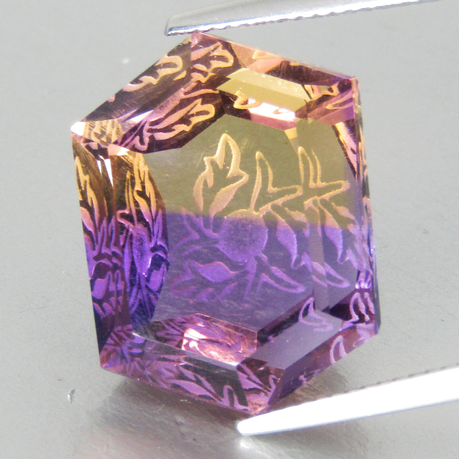 18.58Cts Glorious Natural Bolivian Ametrine Fancy Hexagon Cut ...