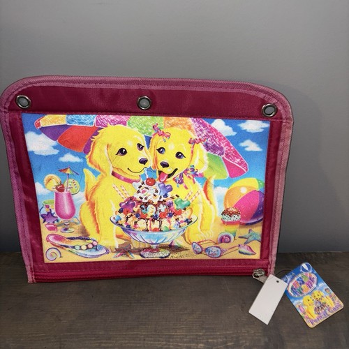 Lisa Frank Vintage Casey And Candy 3 Ring Puppy Pencil Pouch 3D ...