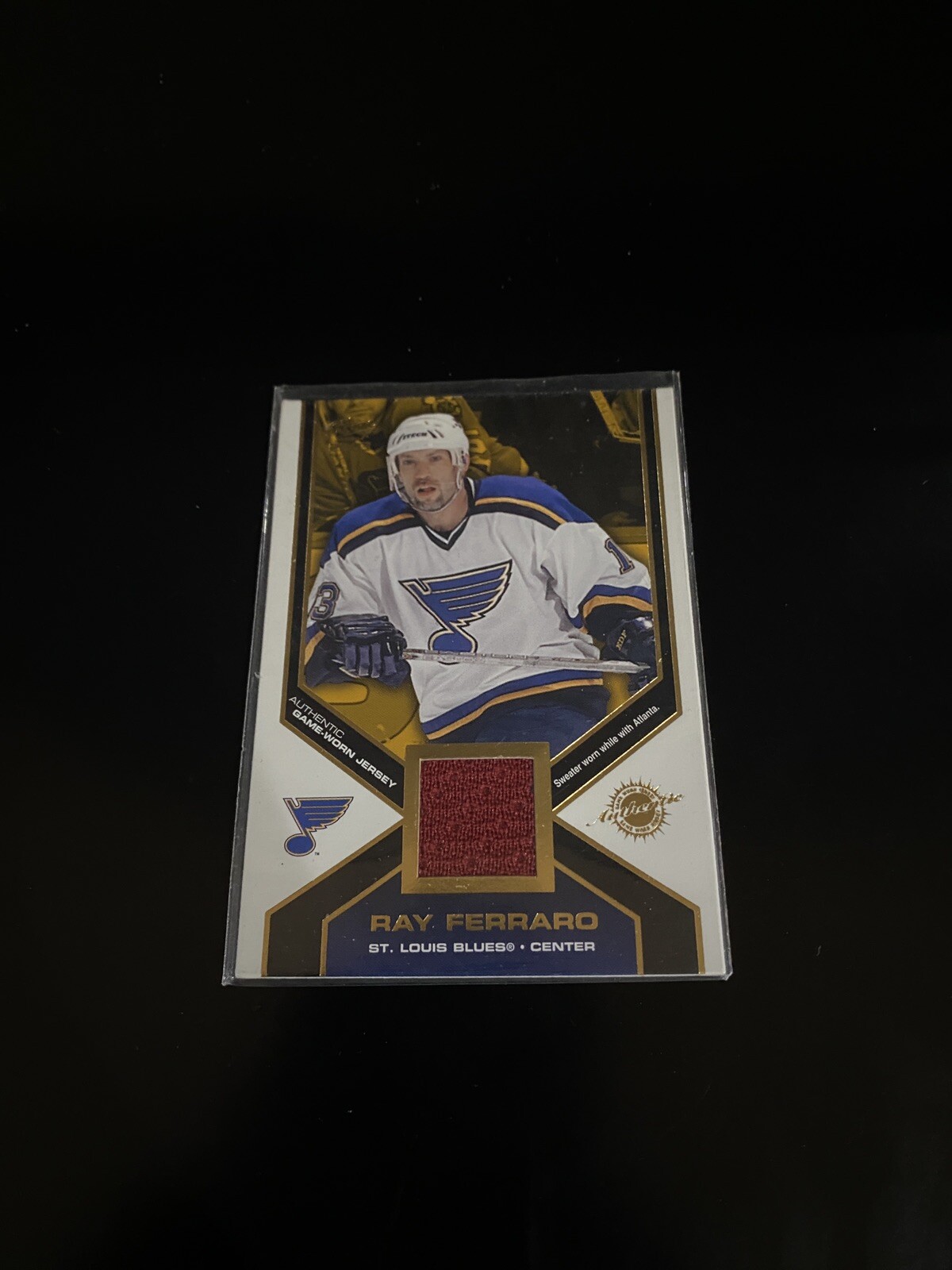 RAY FERRARO 2002-03 PACIFIC AUTHENTIC GAME JERSEY HOCKEY CARD BLUES PWE ...