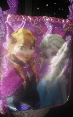 Disney Frozen ANNA ELSA Cross body Purse Handbag PURPLE Bag | eBay