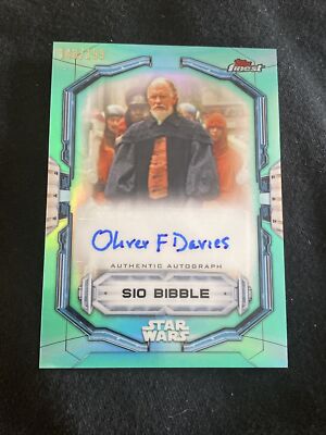 2022 Finest Star Wars Aqua Refractor Autograph Oliver Ford Davis Sio ...