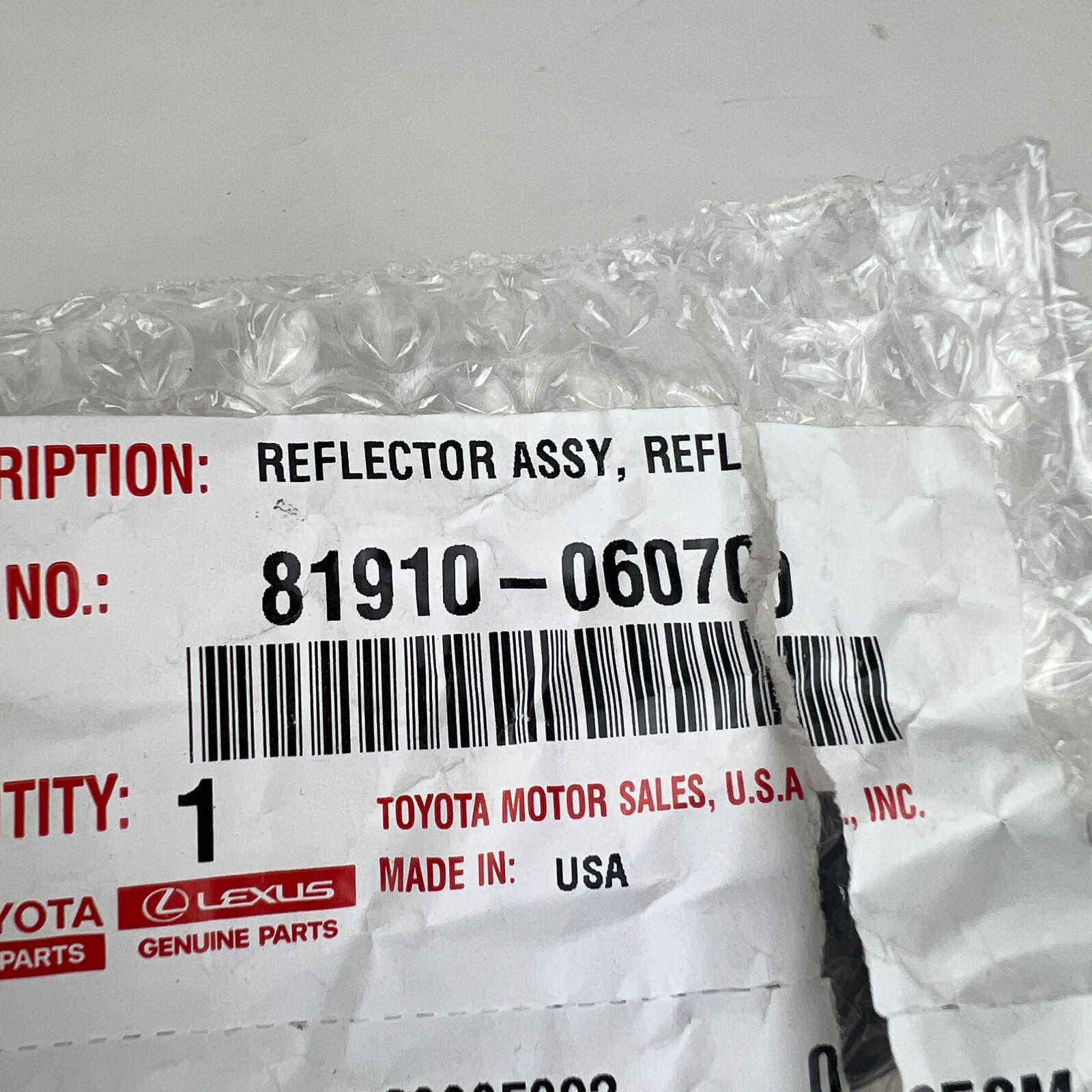 Genuine OEM Reflector Panel for Toyota 8191006070 for sale online | eBay