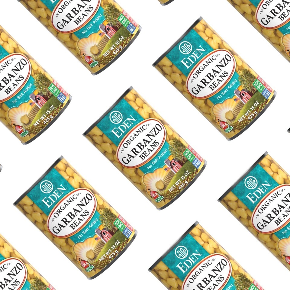 Eden Organic Garbanzo Beans Chickpeas 15 oz Can 12-Pack Case No Salt ...