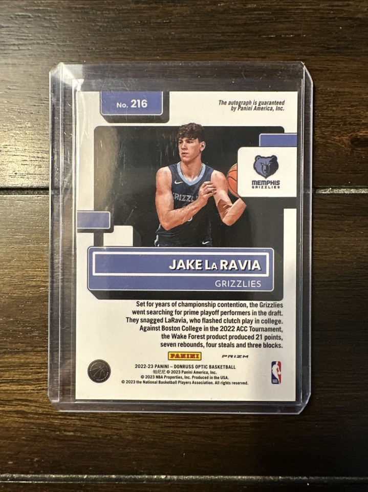 2022-23 Optic Rated Rookie FAST BREAK disco Auto Jake LaRavia | eBay