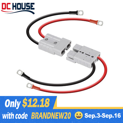 DC HOUSE Anderson Connector 50A Kit Anderson Plug 8 Guage 0.98ft ...