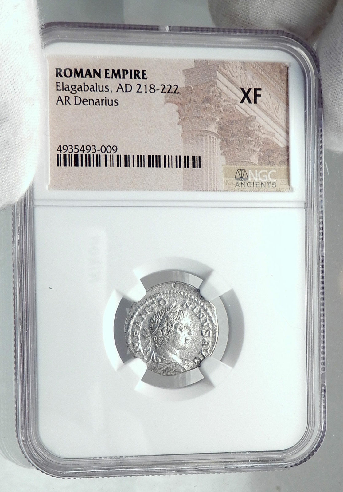ELAGABALUS Authentic Ancient 219AD Rome Silver Roman Coin FELICITAS NGC ...