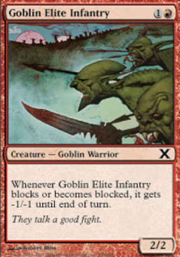 Moderate Play, Japanese MTG Regular Goblin Elite Infantry 10th Edition ...
