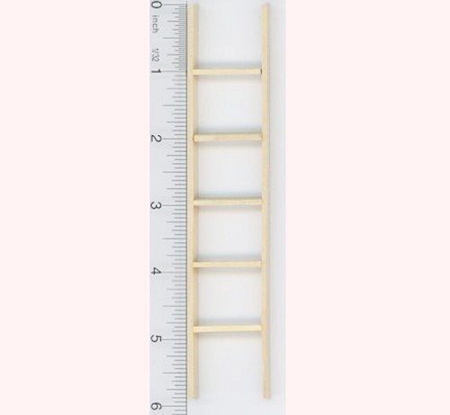 Dollhouse Miniature 1:12 Scale Ladder in Natural Wood | eBay
