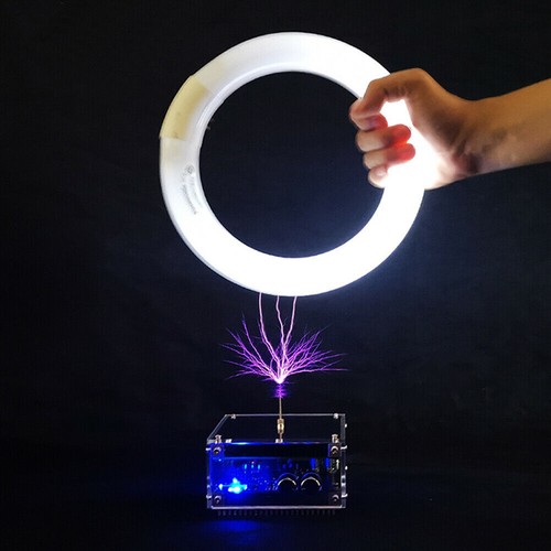 Music Tesla Coil Artificial Lightning Desktop Toy Wireless Transmission ...