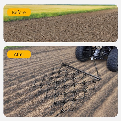 4FT X 4FT Heavy Duty Drag Harrow For ATV UTVs Leveling Grading Powder ...