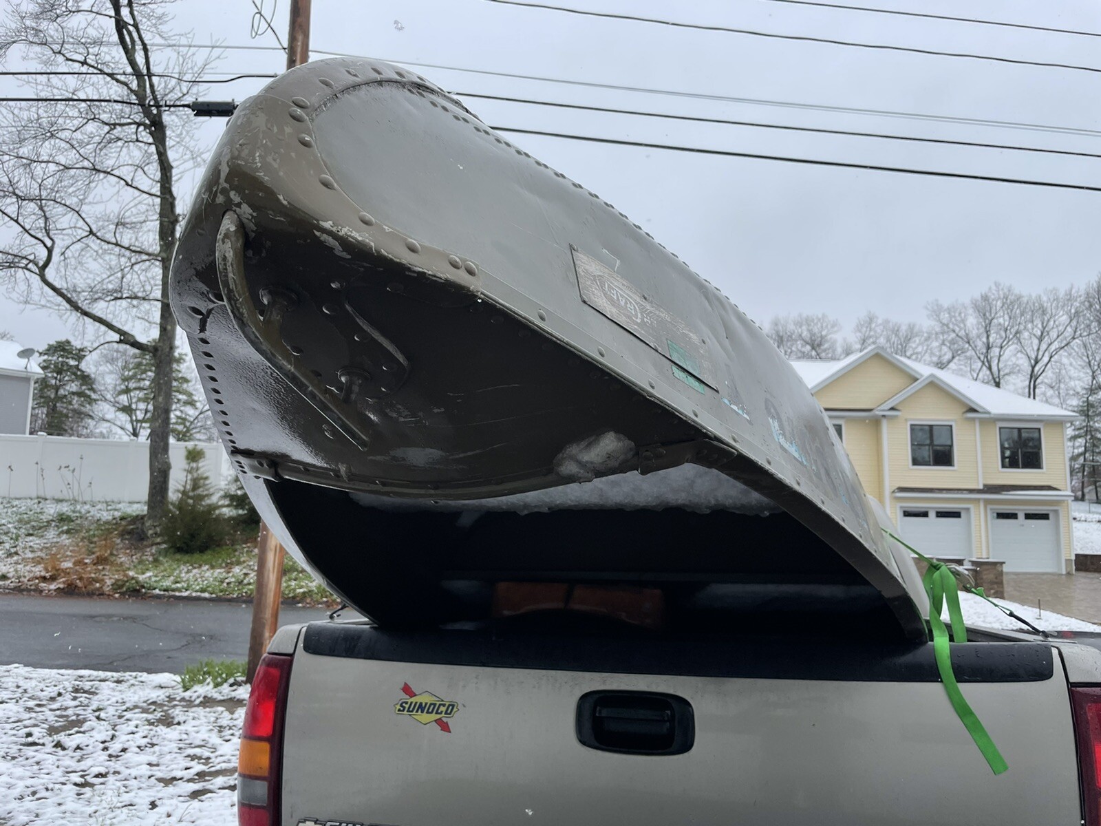 (c) 1957 Feather Craft Cartopper Sq. end pulling Fishing Out Board boat ...