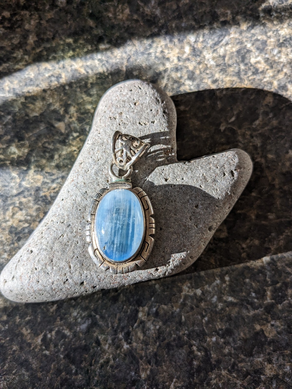 Large Moonstone Sterling Silver Pendant - Gem