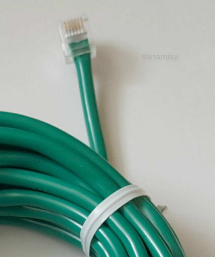 25ft. RJ11 RJ12 CAT5e Green DSL Telephone Data Cable For Centurylink ...