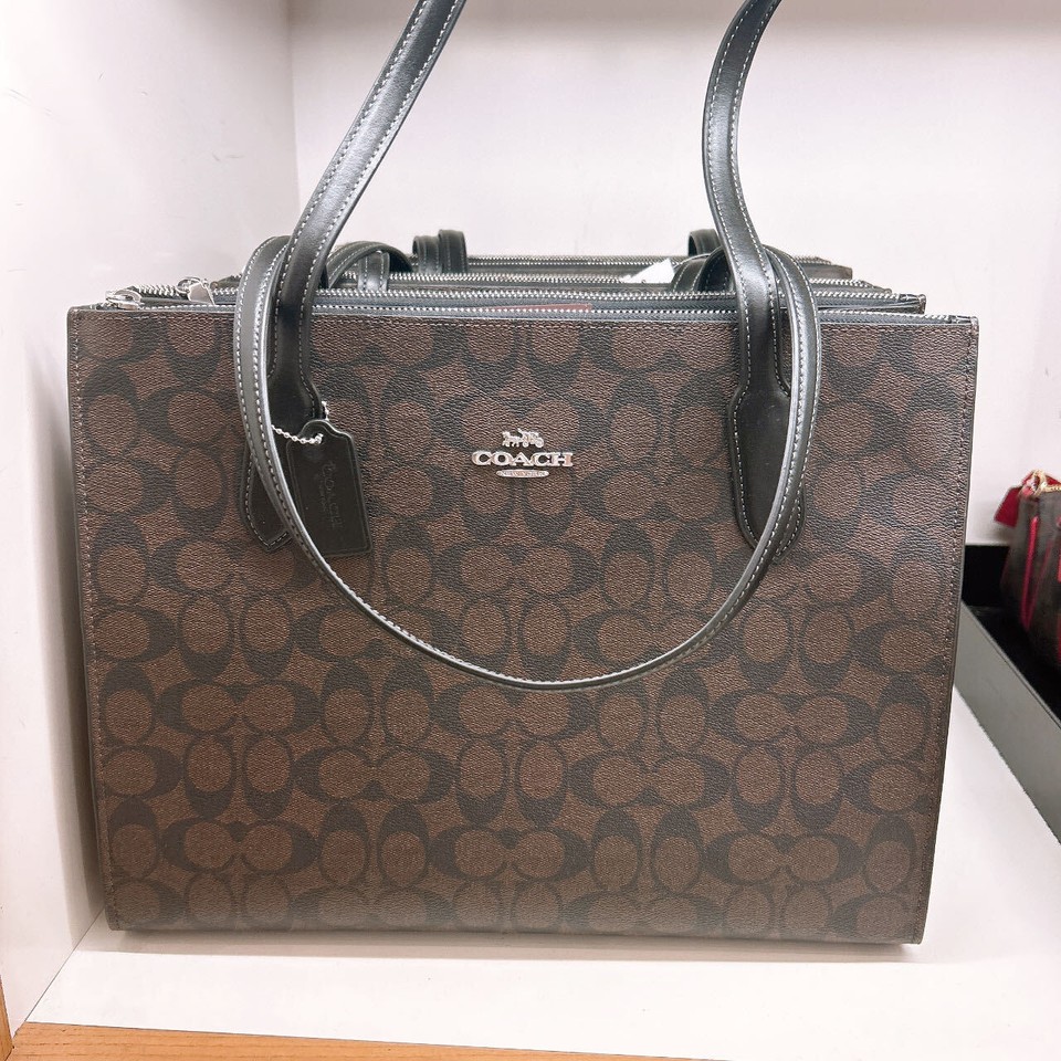 NWT COACH Nina Tote In Signature Canvas /leather CL399/CL654/CL398 ...