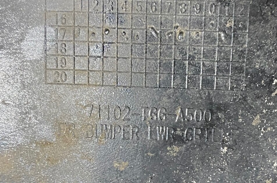 2017-2021 HONDA CIVIC FRONT LOWER BUMPER VALANCE OEM 71102-TGG-A500 | eBay